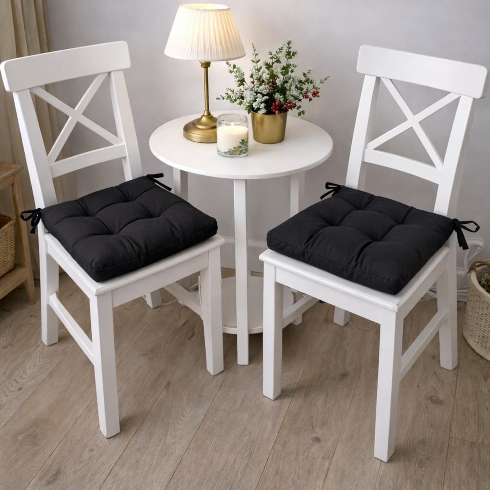 Square Chair Pad Multicolor Cushion With Ties Soft Seat Pads for ...