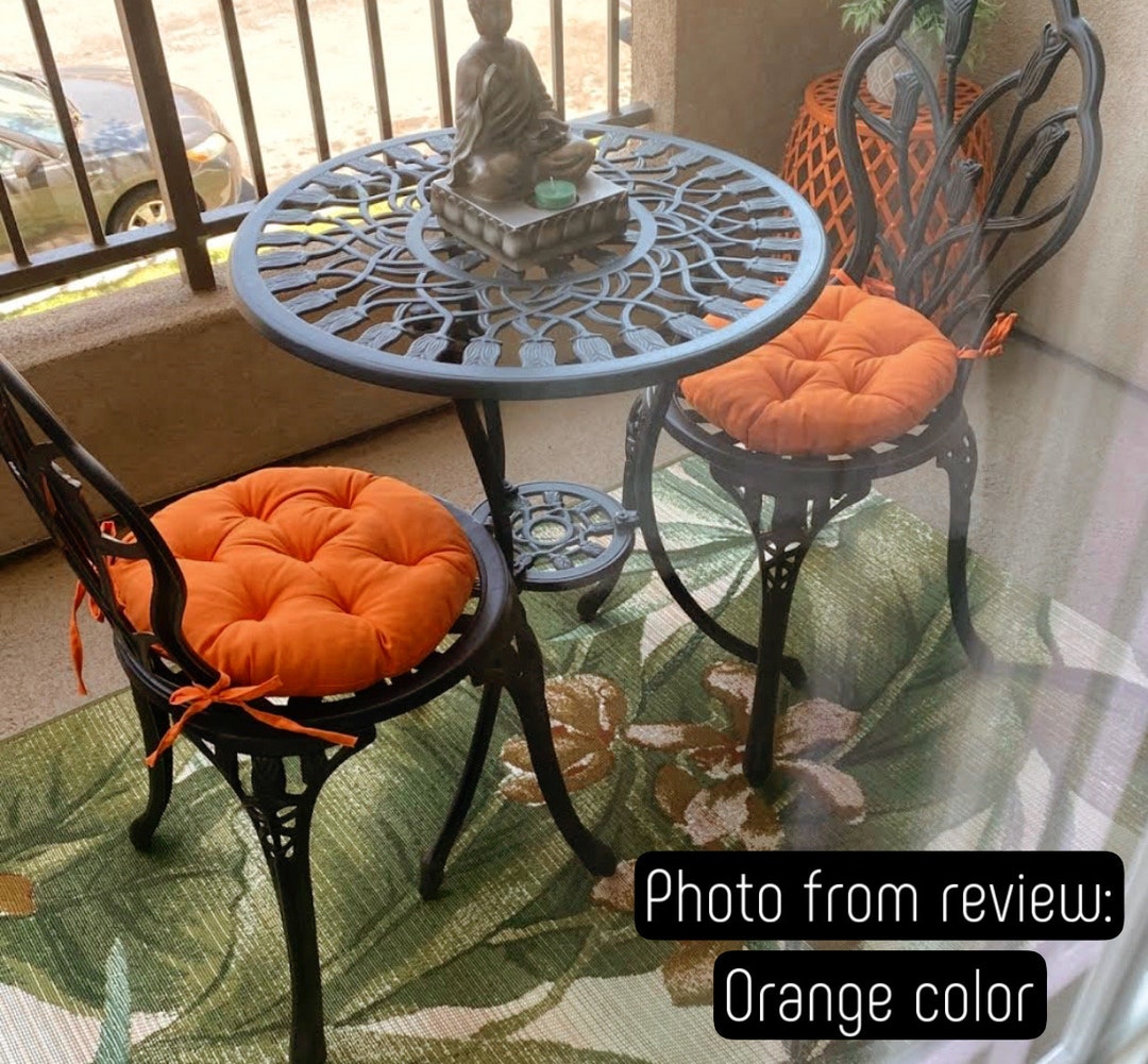 Round Chair Pads With Ties - Round Chair Cushions - Multicolor Cushions ...