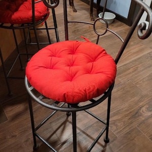 Round Chair Cushion Home Multicolor Cushions Pads Cushions With Ties ...