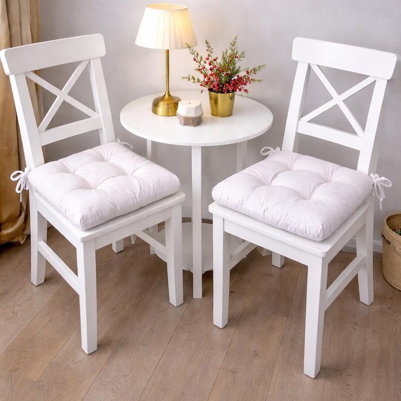 Square Chair Pad Multicolor Cushion With Ties Soft Seat Pads for ...