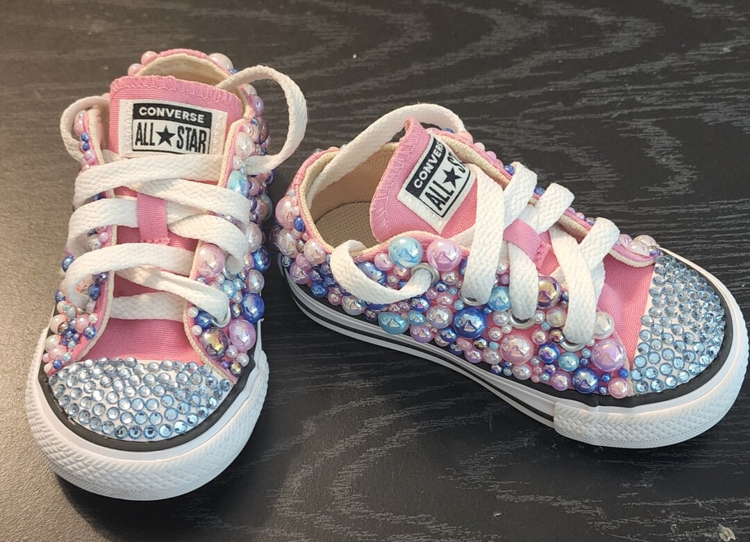 Little Girl's Blinged Converse - Etsy