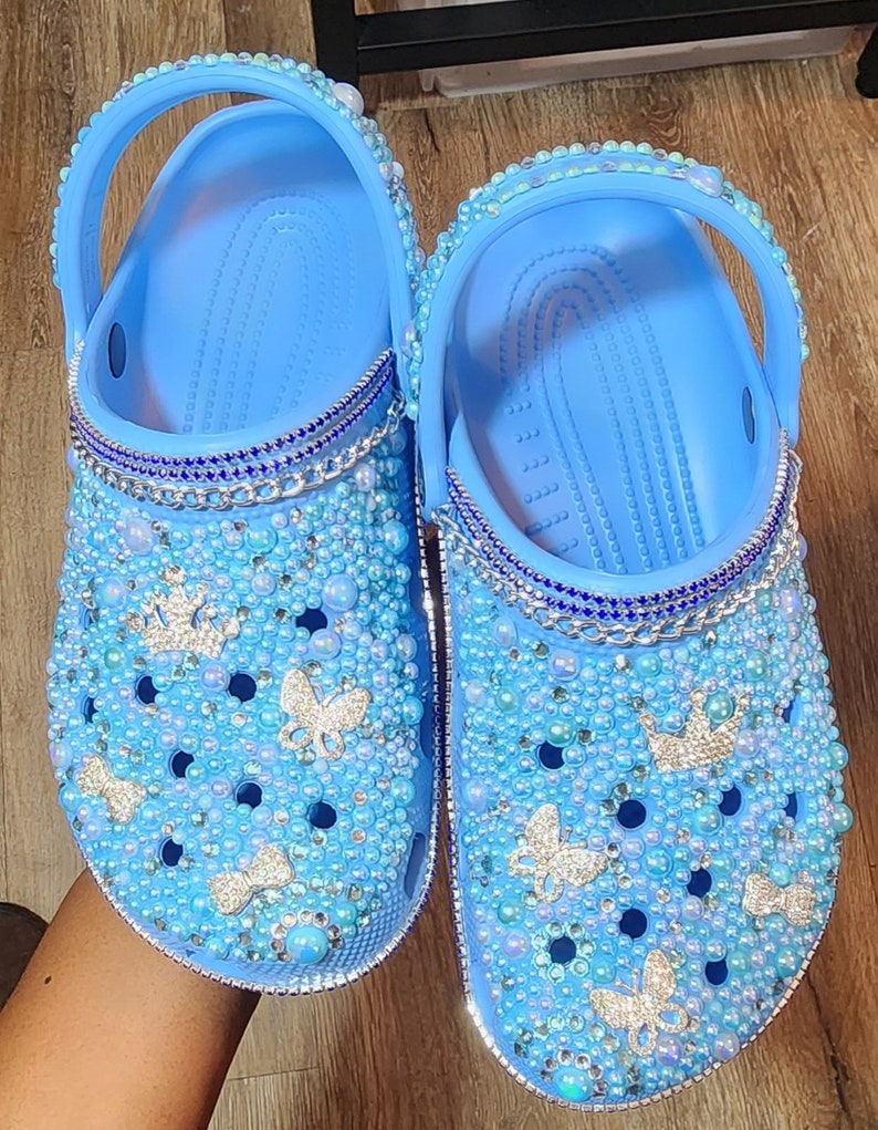 Girl's Bedazzled Crocs - Etsy