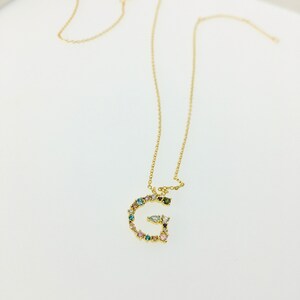 Good Luck Gifts Letter G Necklace 925 Silver Simple Initial - Etsy