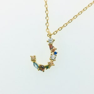 Dainty Gold Diamond, J Initial Necklace Sterling Silver, J Letter ...