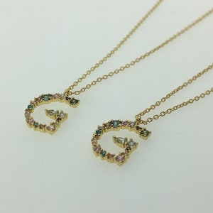 Good Luck Gifts Letter G Necklace 925 Silver Simple Initial - Etsy