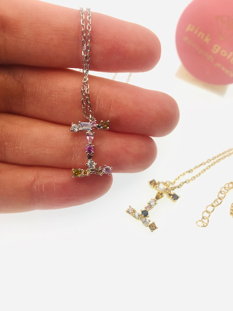 I Initial Chain Letter Positive Affirmations Gold Diamond - Etsy