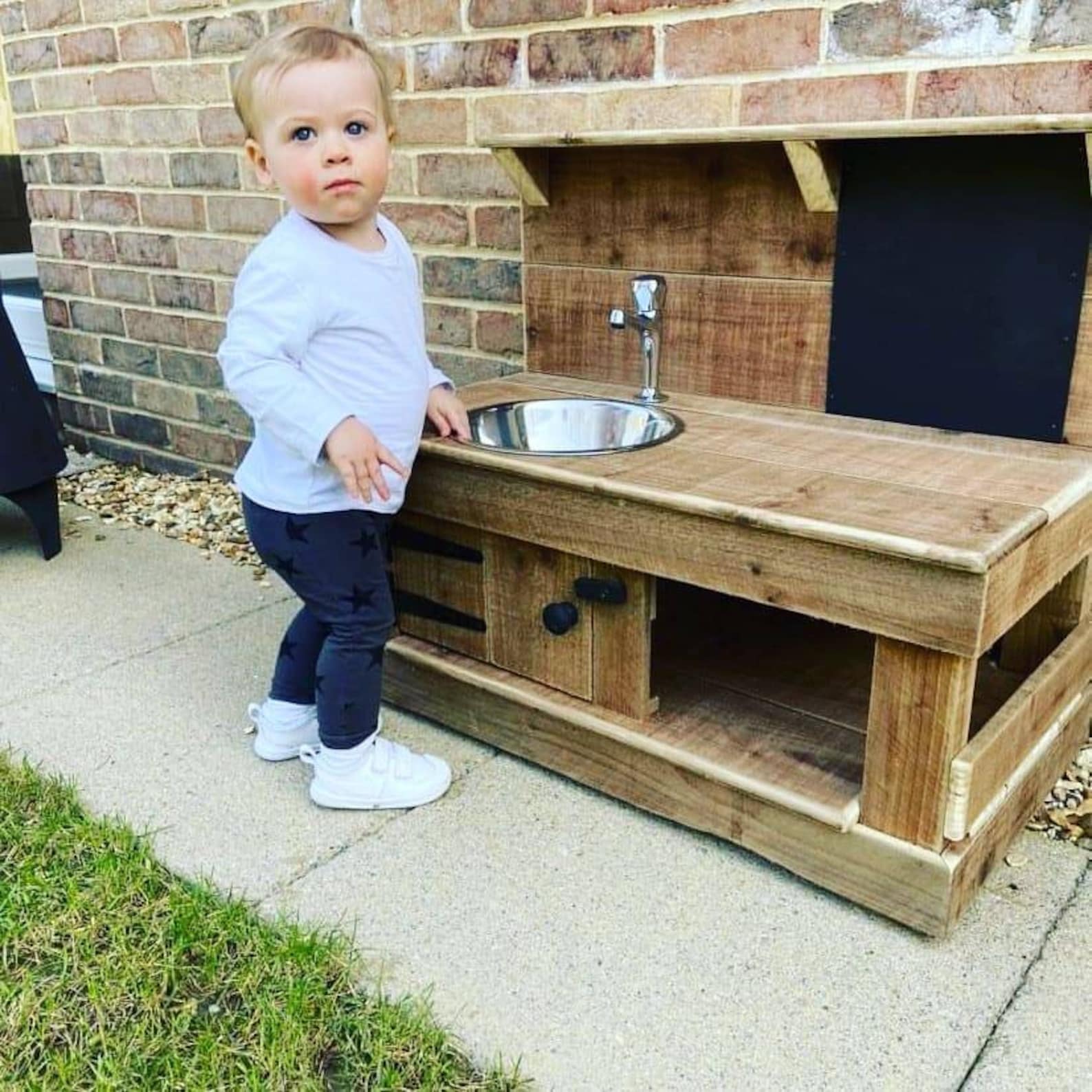 Mini Mud Kitchen With Working Tap UK Delivery Only - Etsy