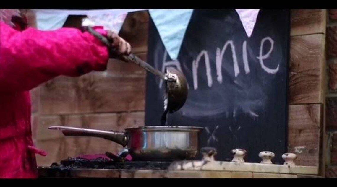 Mud Kitchen With Working Tap Hob and Chalkboard UK Delivery - Etsy