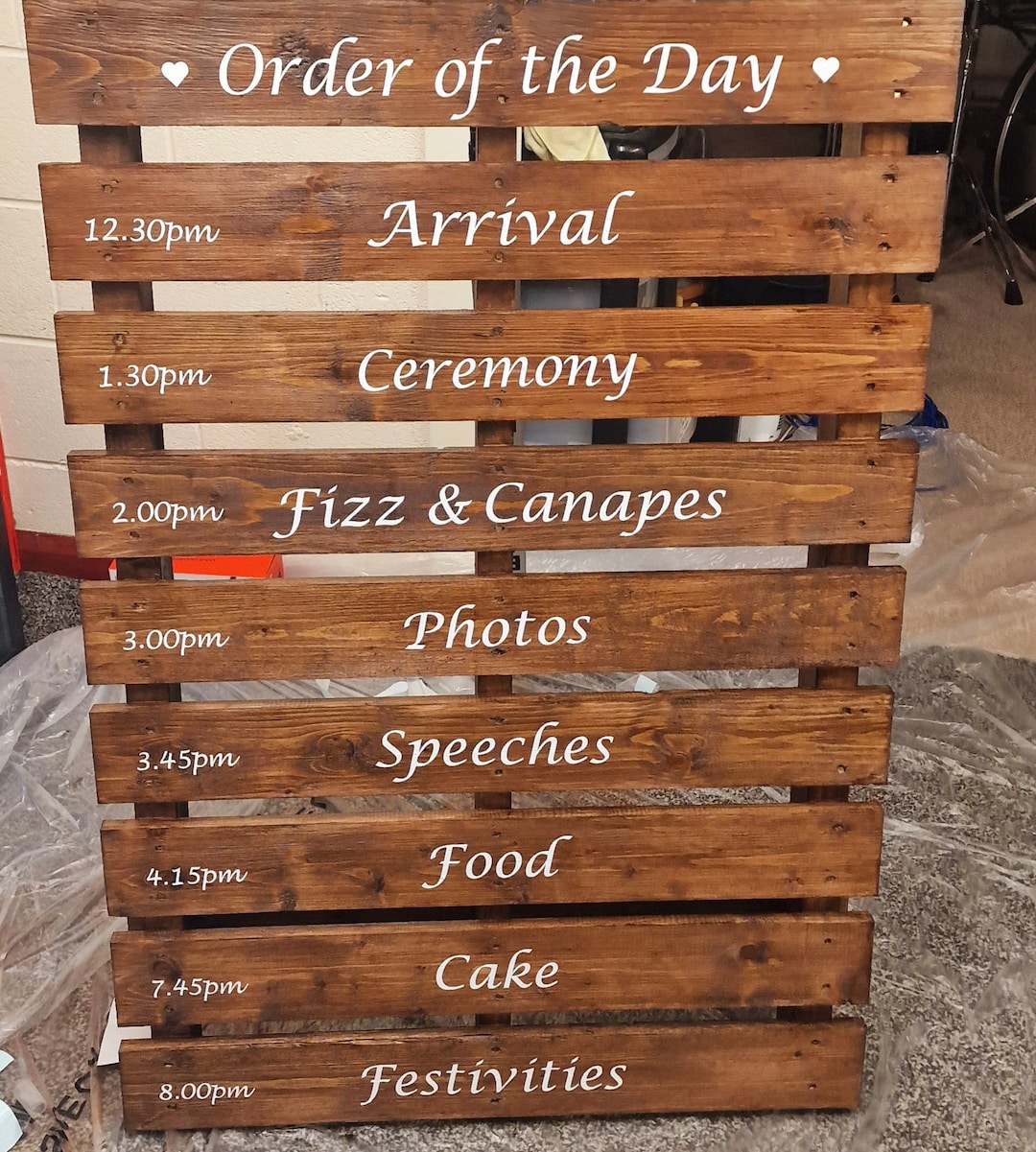 PERSONALISED VINYL DECAL for Order of the Day / Order of Service ...