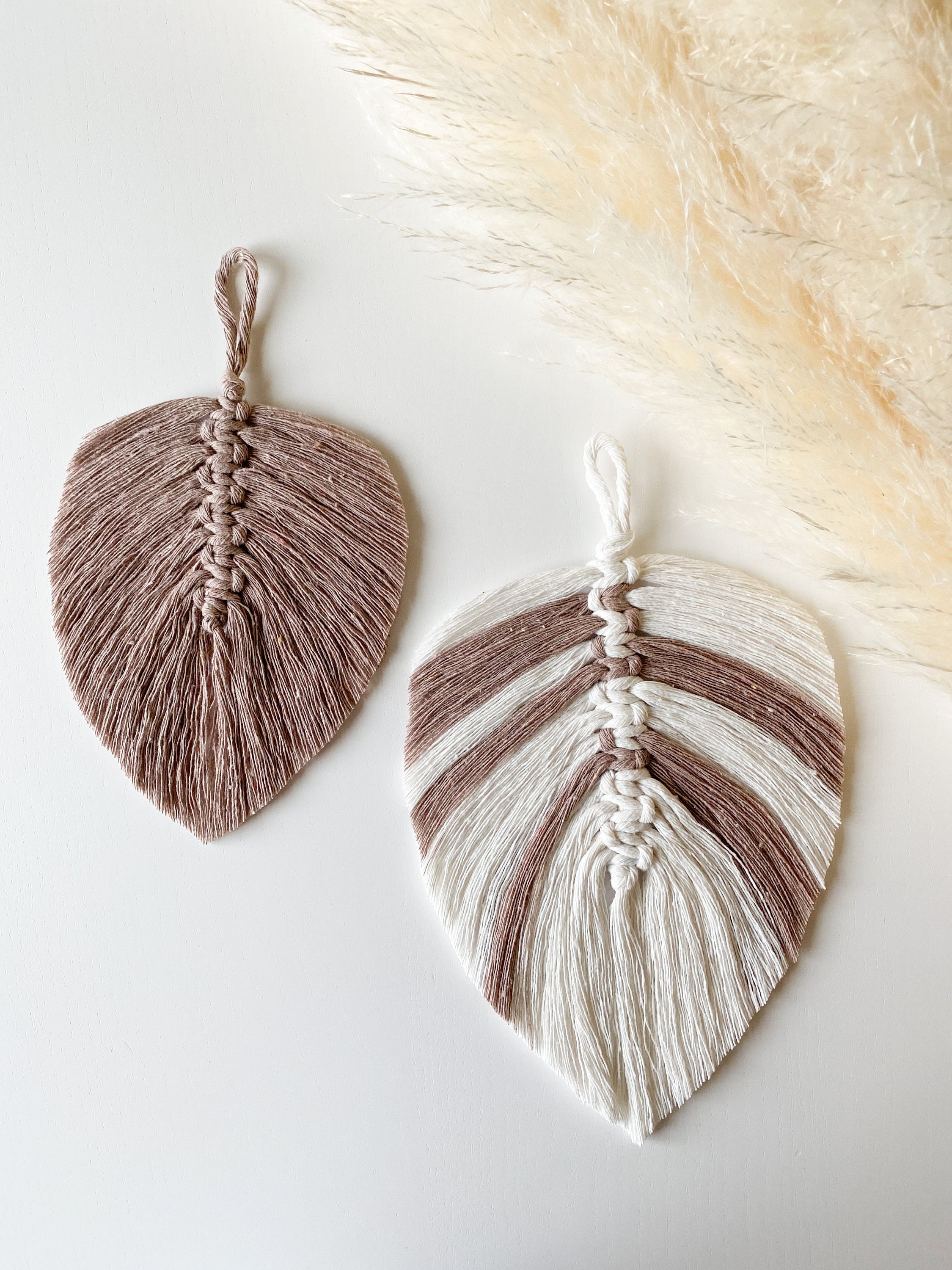 Single Macrame Leaf Assorted Sizes/ Small/ Medium/ Large Sizes - Etsy