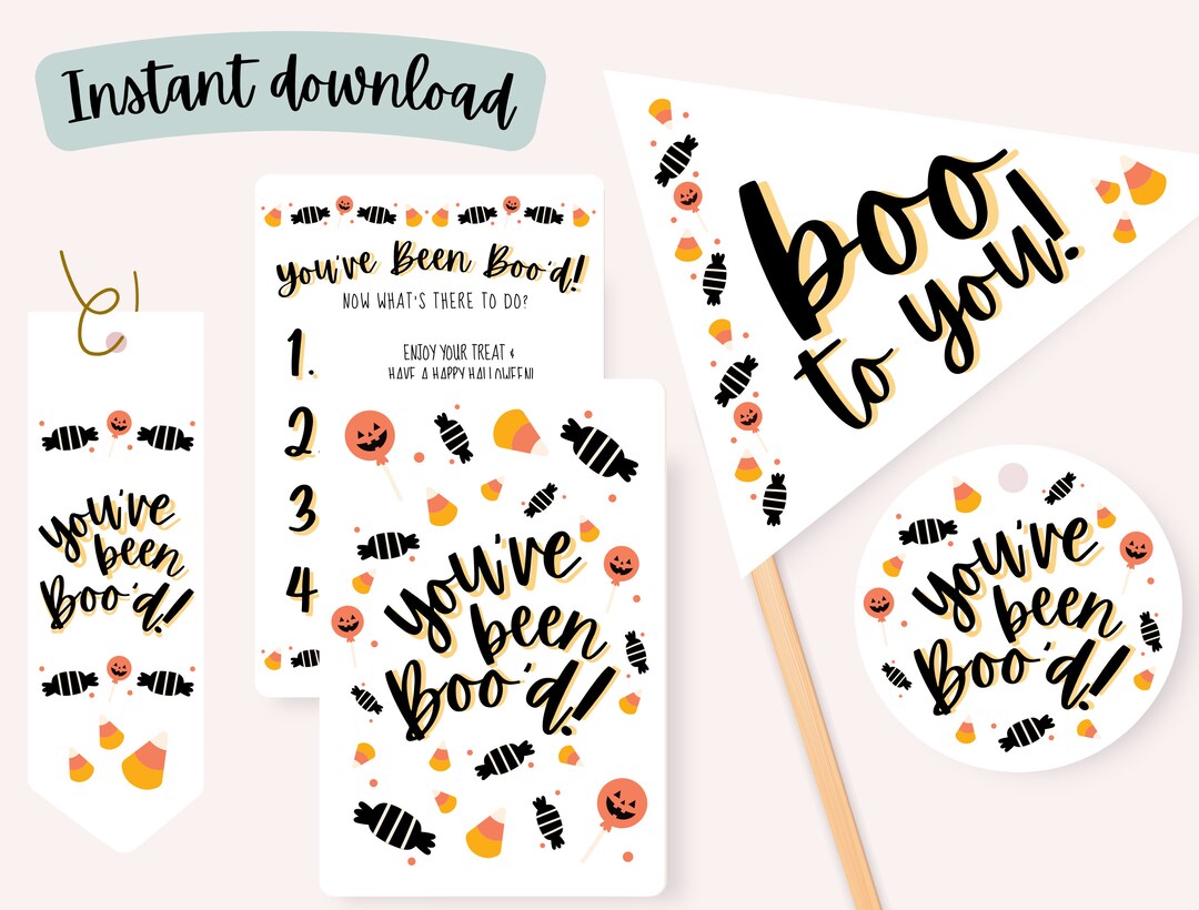 Printable You've Been Boo'd! Halloween Gift Kit | Boo Basket for ...