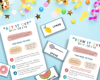 Draw It Out, Act It Out: Printable Animal-themed Charades and ...