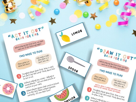 Food Pictionary Cards Printable