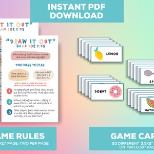 Draw It Out, Act It Out: Printable Food-themed Charades and Pictionary ...