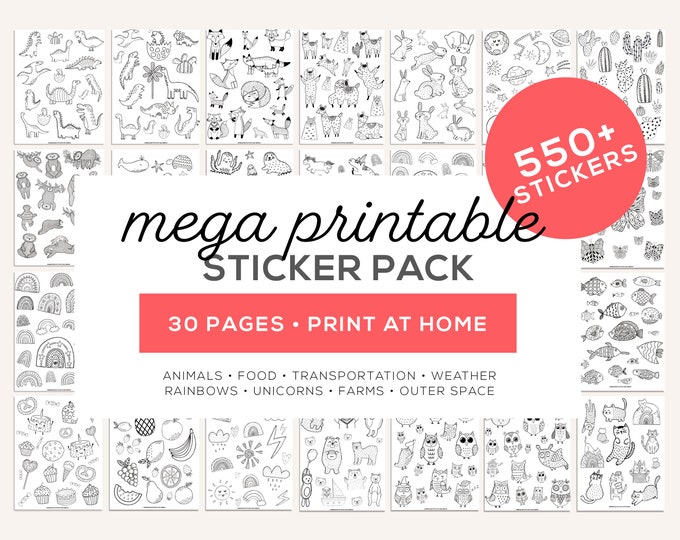 Color Your Own Stickers (500 Stickers to Design) - Etsy