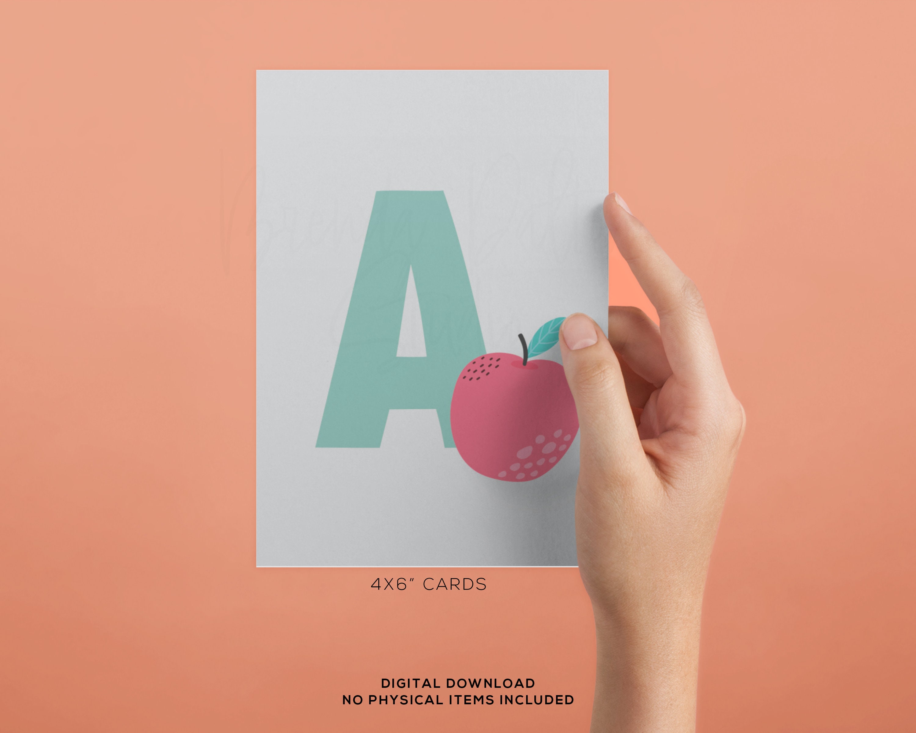 Printable Educational ABC Cards for Kids 4x6 Flash Cards or Decor ...