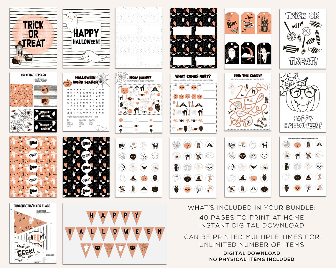 Ultimate Halloween Party Printable Decor Bundle Banners - Etsy