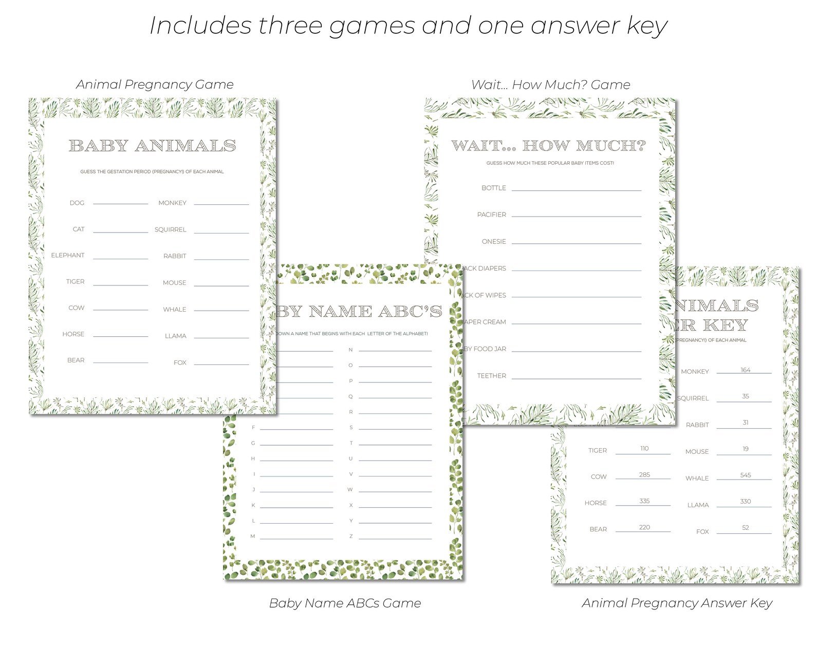 Baby Shower Printable Bundle Party Decor Welcome Signs - Etsy