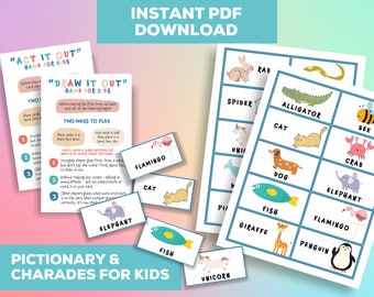 Draw It Out, Act It Out: Printable Food-themed Charades and Pictionary ...