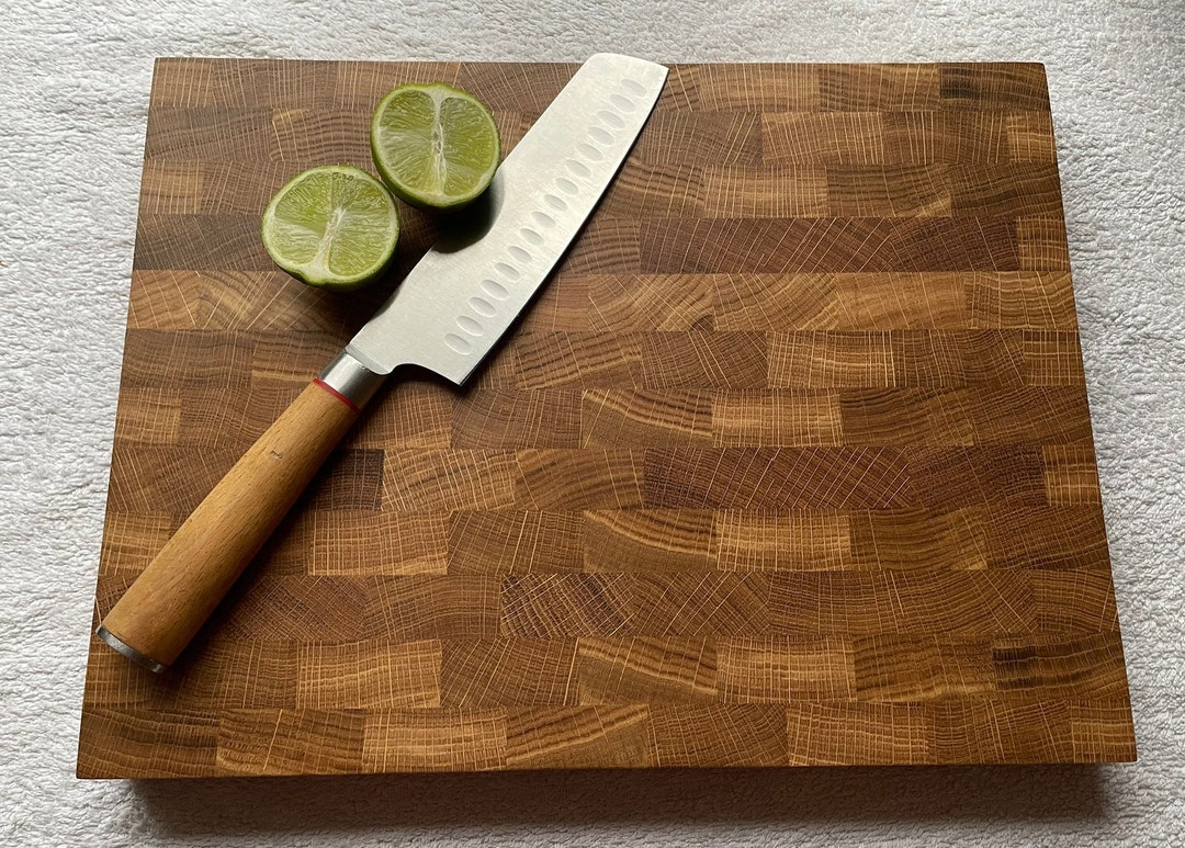 Oak End Grain Chopping Board Medium Horizontal - Etsy UK