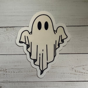 Retro Ghost Sticker Retro Stickers Retro Halloween Vinyl - Etsy