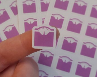 Weight Scale Planner Stickers Black & White W/ Hearts Scale - Etsy