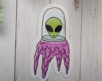 Alien Head Vinyl Decal Sticker - Etsy