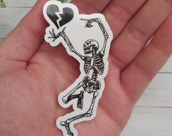 Skeleton Sticker Skeleton Dancing Sticker Vinyl Sticker - Etsy