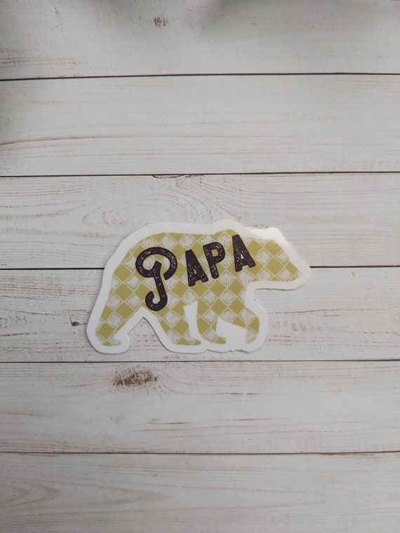 Papa Bear Sticker Papa Bear Decal Dad Sticker Gift for Dad - Etsy