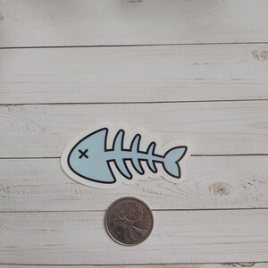 Fish Bone Sticker, Fish Skeleton Sticker, Fisherman Sticker, Laptop ...
