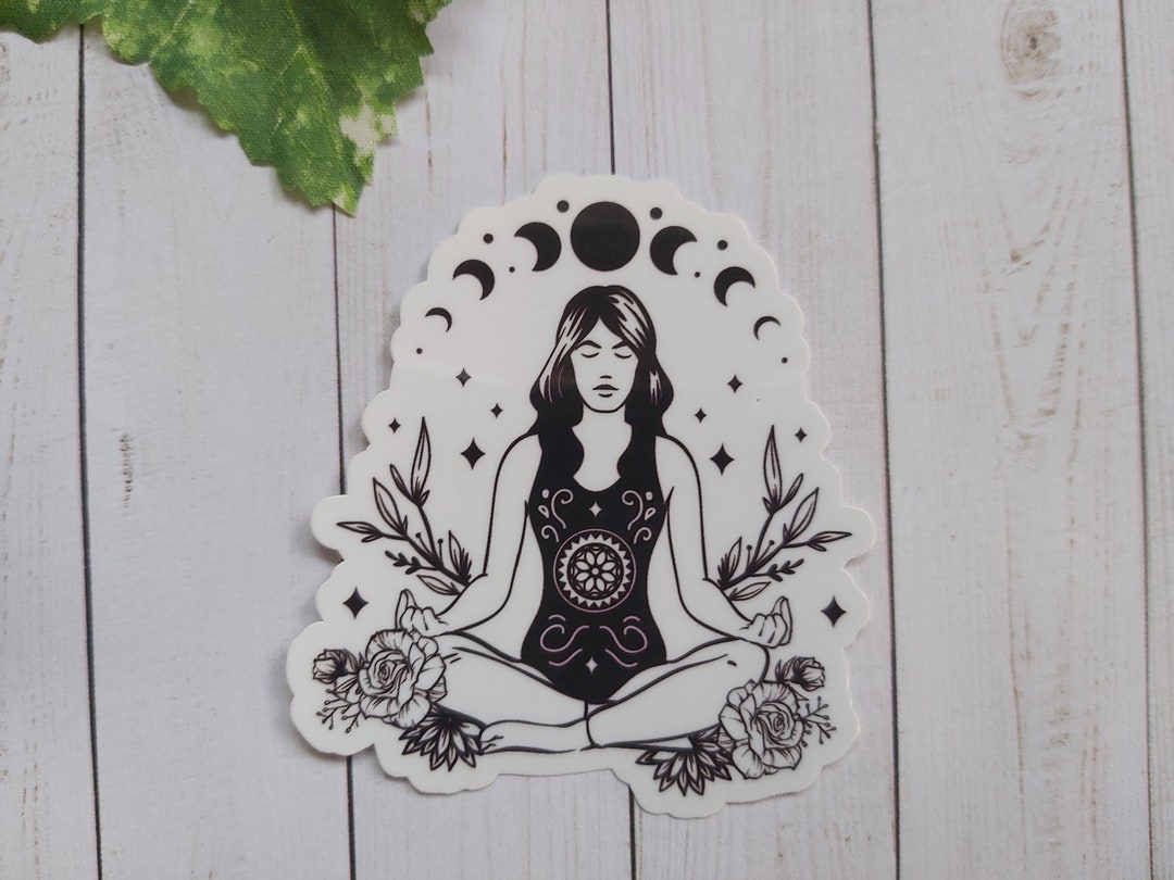 Mond Mädchen Sticker Mond Mond Sticker Yoga Sticker Sonne und Mond Mond ...