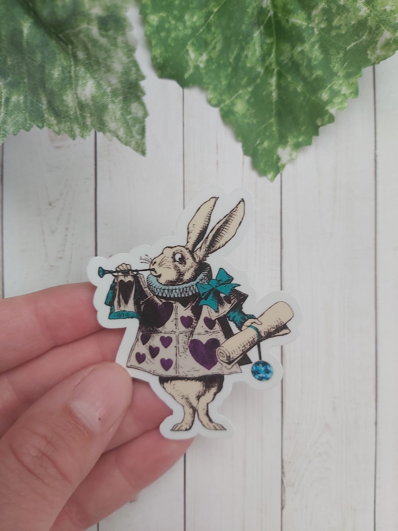 Alice in Wonderland Sticker White Rabbit Sticker Alice in - Etsy