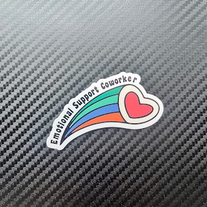Emotional Support Coworker Sticker | Laptop Sticker | Vinyl Sticker ...