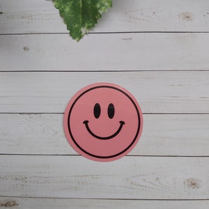Retro Smiley Face Sticker, Happy Face Sticker, Retro Label, 70s Sticker ...