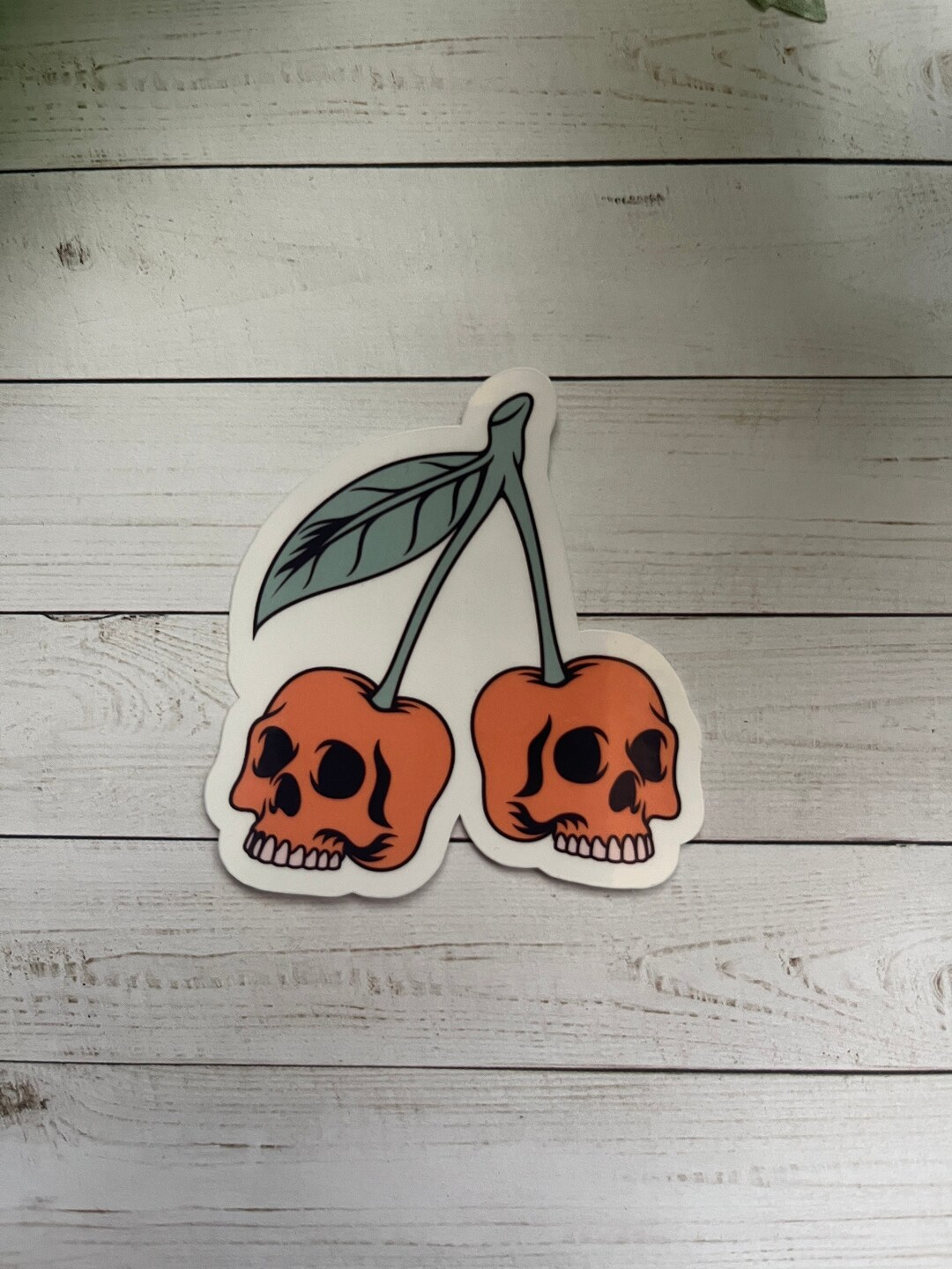 Cherry Skull Sticker | Skull Cherry Sticker | Retro Stickers | Retro ...