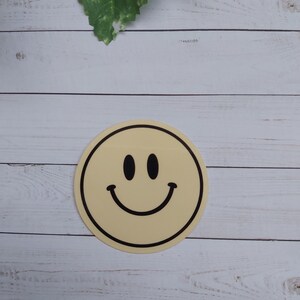 Retro Smiley Face Sticker, Happy Face Sticker, Retro Label, 70s Sticker ...