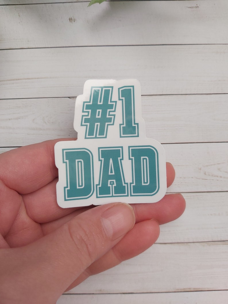 Number 1 Dad Sticker Best Daddy Sticker Card Sticker Dad - Etsy