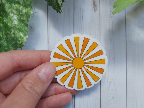 Retro Sun Sticker Vsco Sticker Retro Sticker Vinyl | Etsy