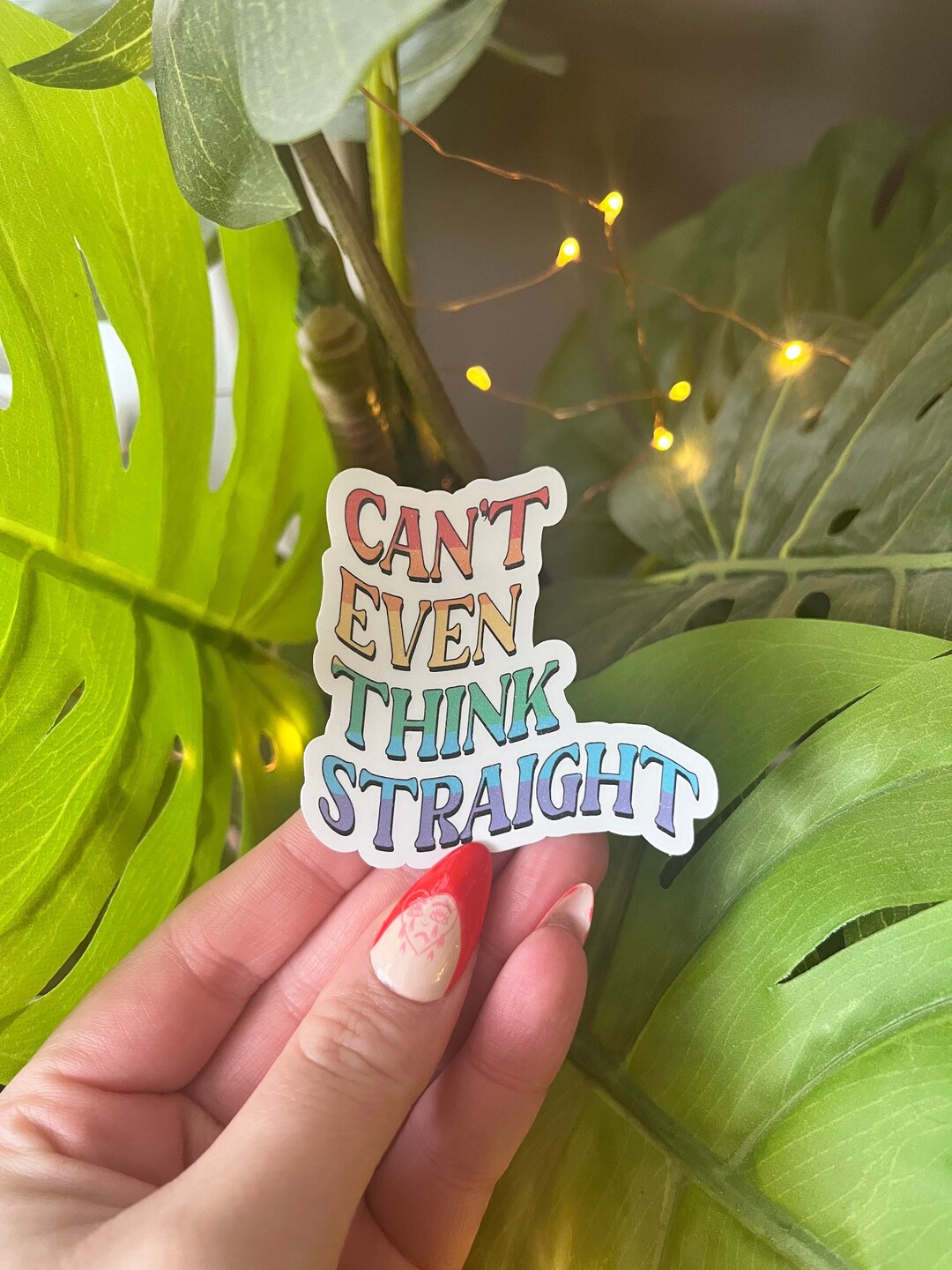 Can't Even Think Straight Sticker LGBTQ Stickers Gay Pansexual Pride ...