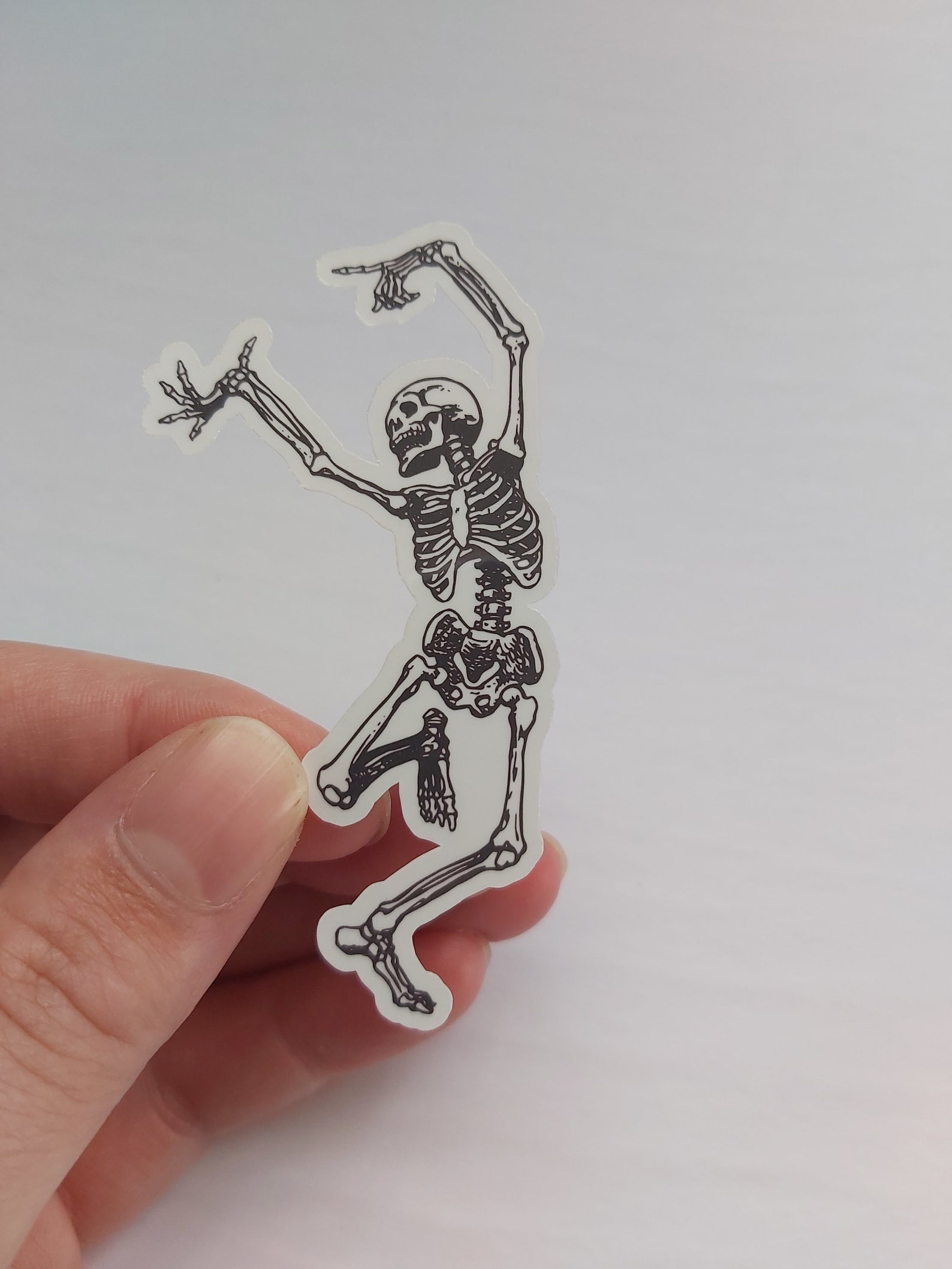 Skeleton Sticker Skeleton Dancing Sticker Vinyl Sticker - Etsy
