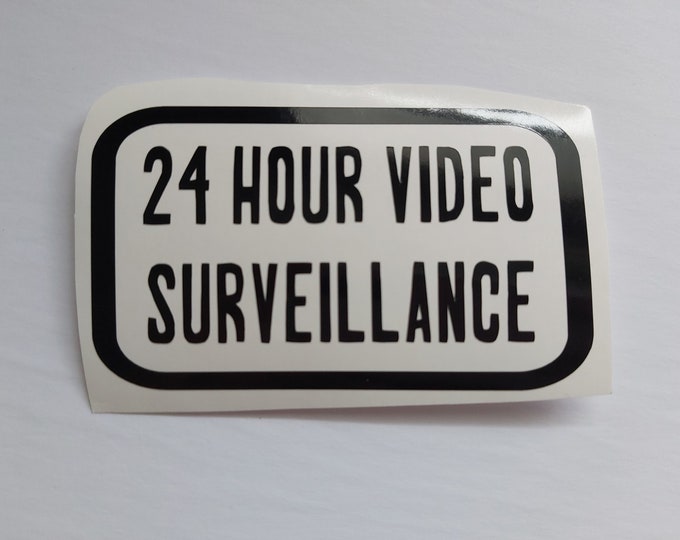 Video Surveillance Decal Security Camera Vinyl Sticker Custom Vinyl ...