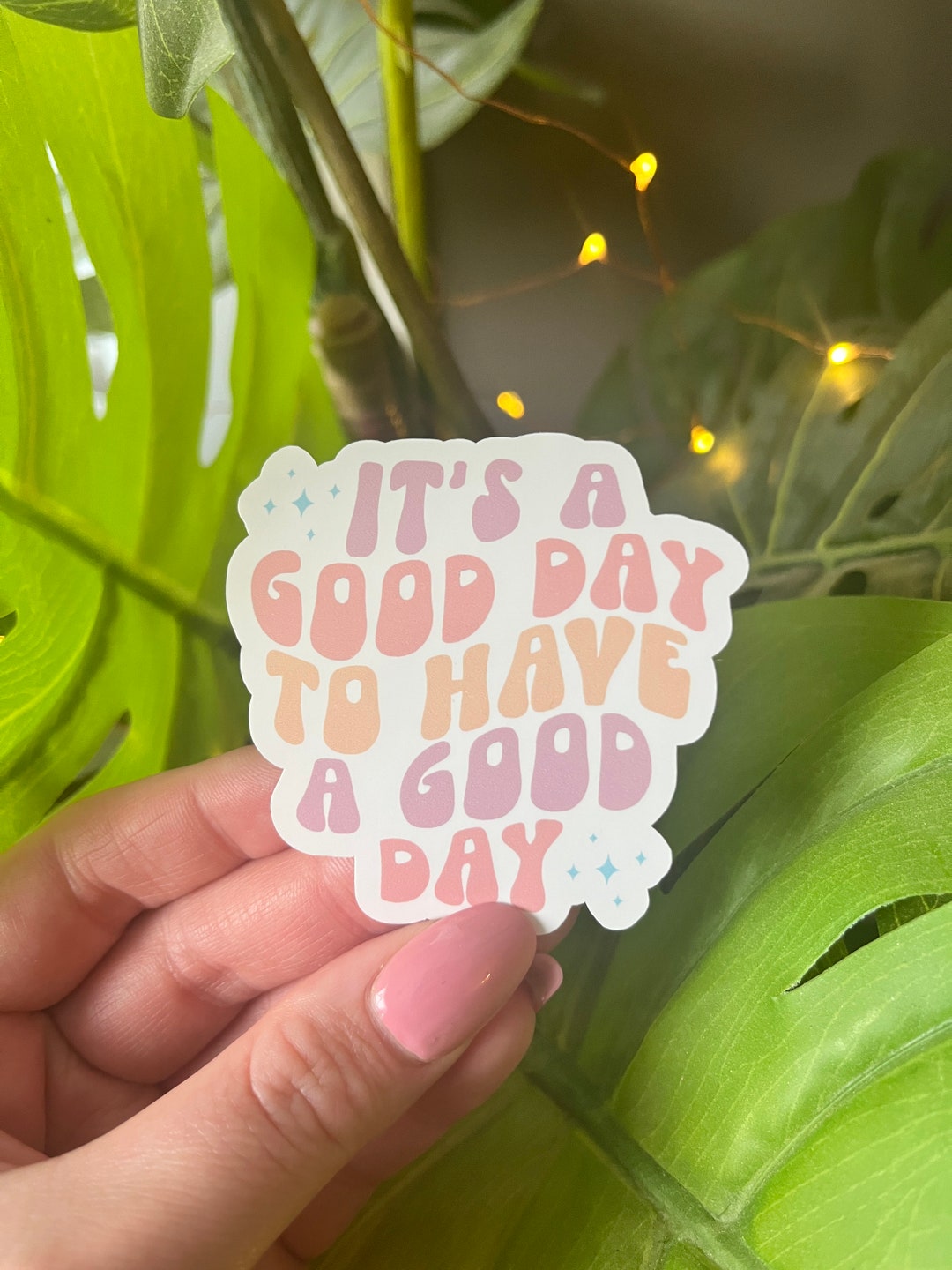 Inspirational Quote Sticker: Retro 'good Day' Vinyl Decal - Etsy