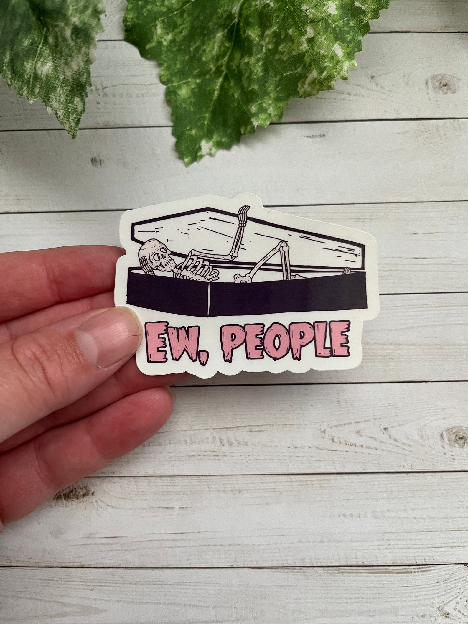 Skeleton Sticker | Skeleton Coffin Sticker | Vinyl Sticker | Laptop ...