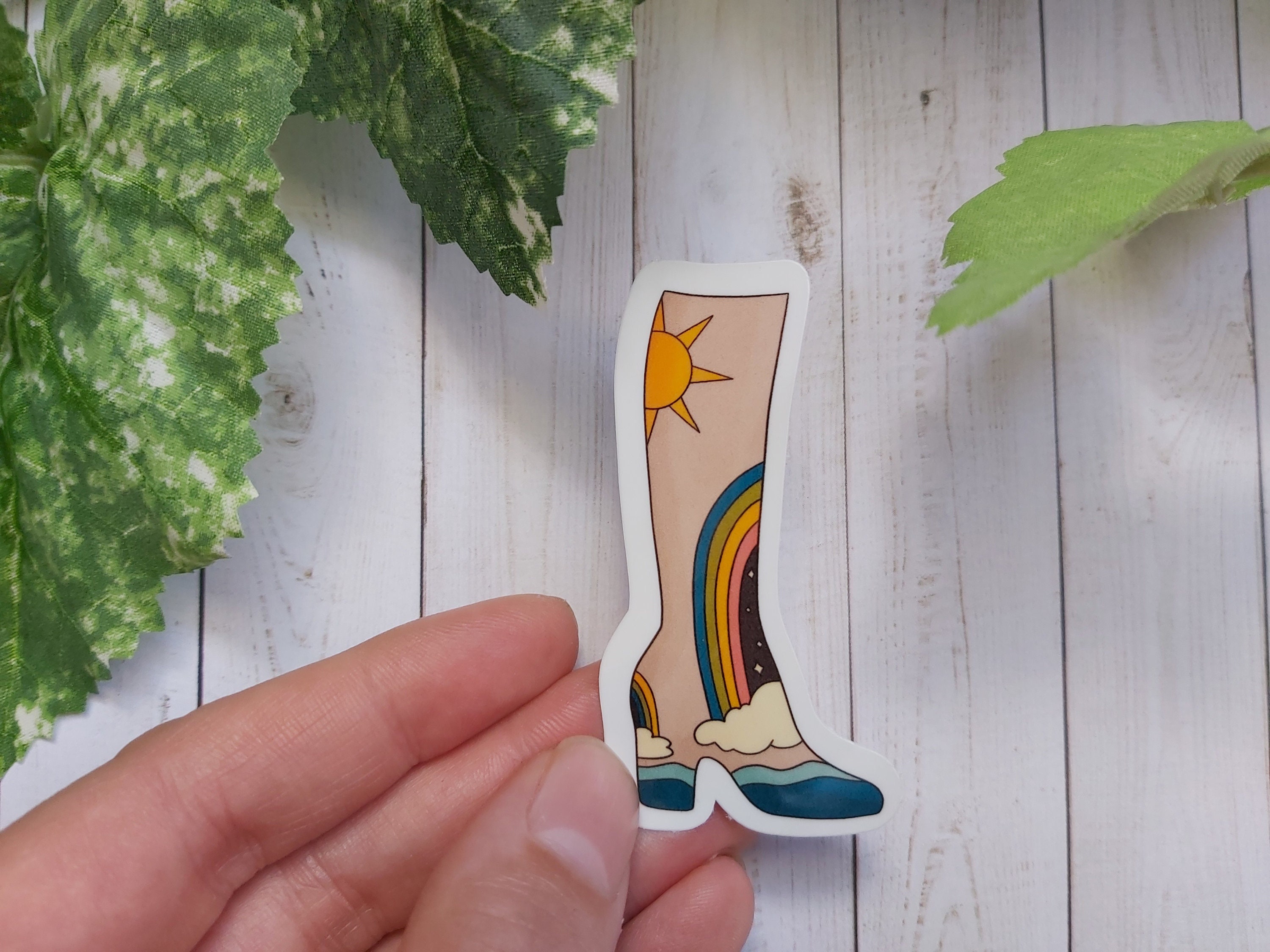 Retro Boot Sticker Vsco Sticker Retro Sticker Vinyl - Etsy