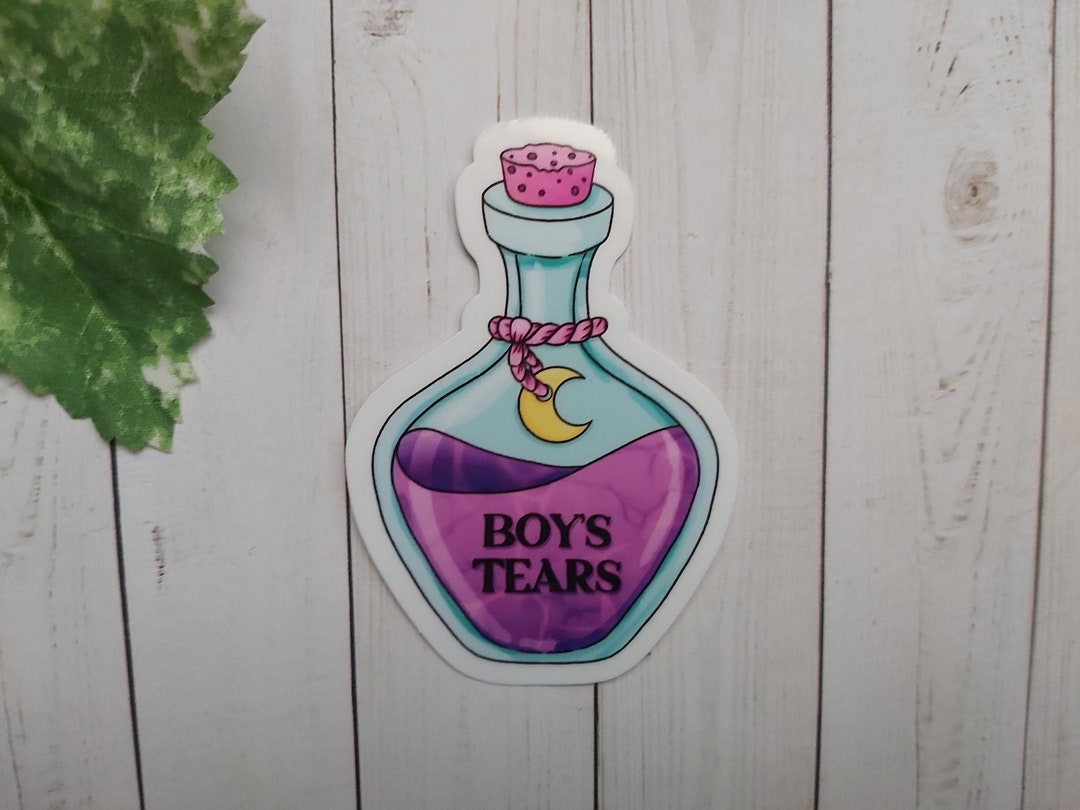 Boys Tears Sticker, Boys Tears Bottle, Boys Tears, Witches Potion ...