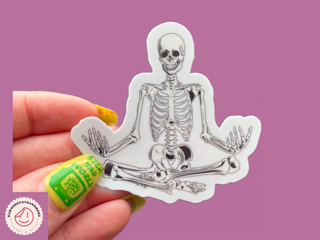Skeleton Sticker | Aesthetic Stickers | Vinyl Sticker | Laptop Sticker ...