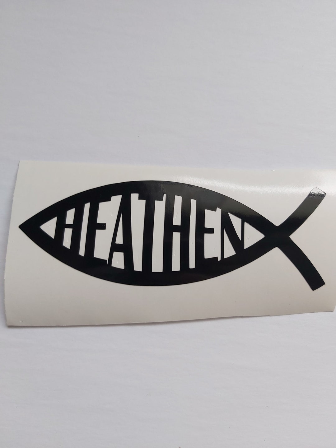 Heathen Fish Decal Heathen Decal Fish Decal Car Decal Vehicle Decal ...