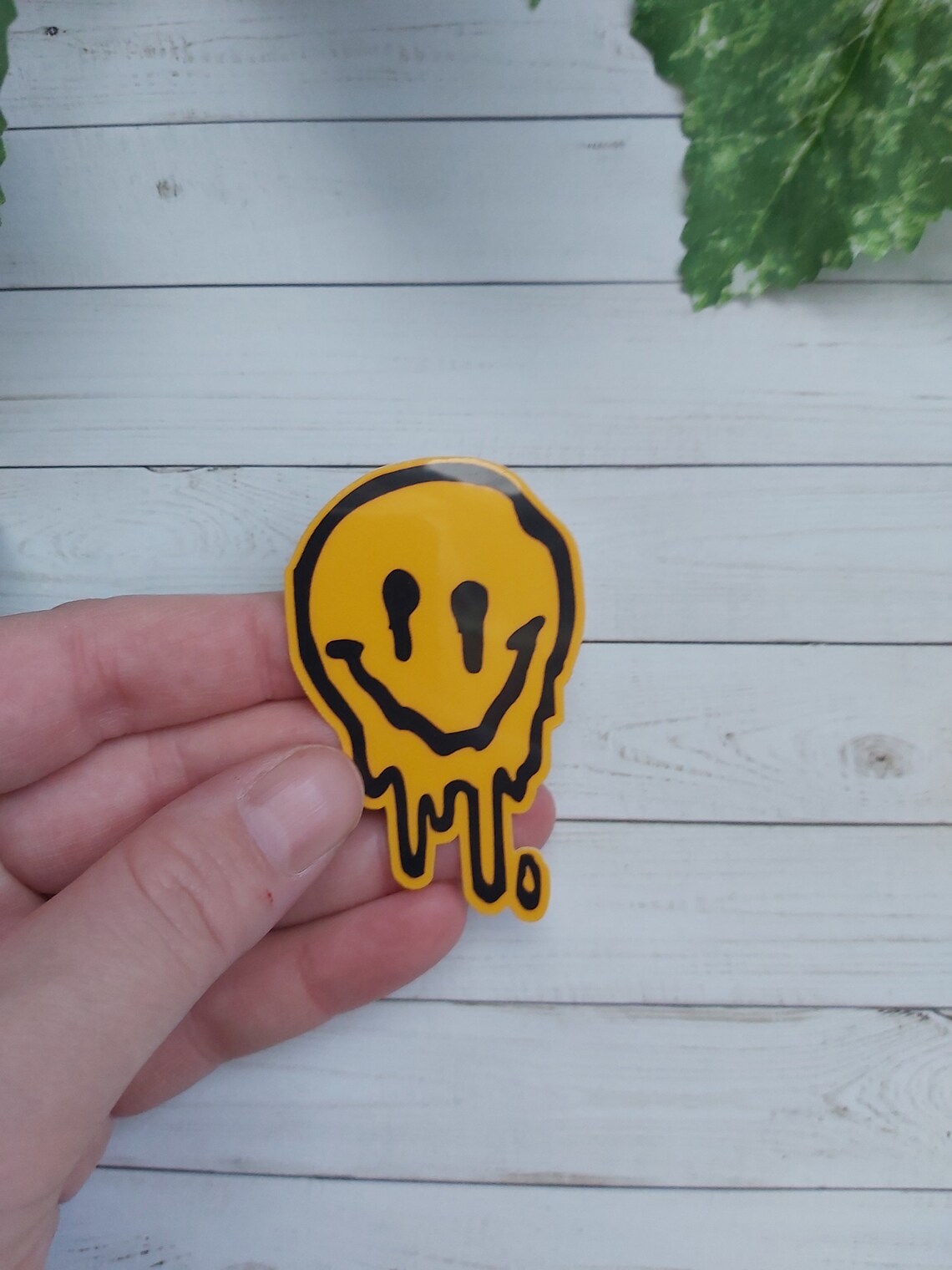Retro Sticker Melting Smiley Face Sticker 70s Sticker Emoji - Etsy