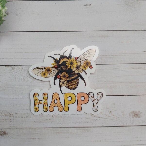 Bee Sticker - Etsy