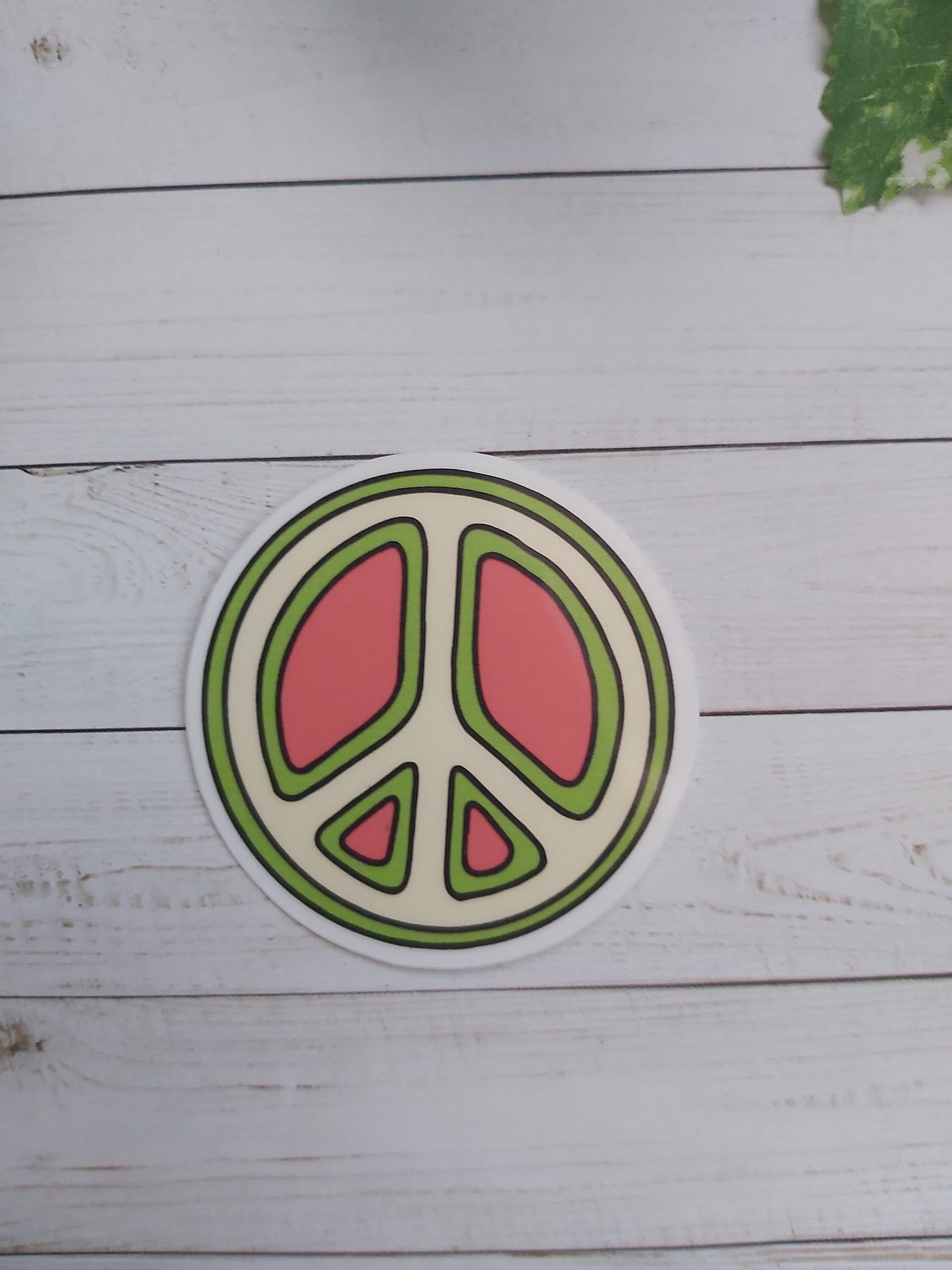 Retro Peace Sign Sticker | Peace Sign Stickers | 70s | Retro Stickers ...